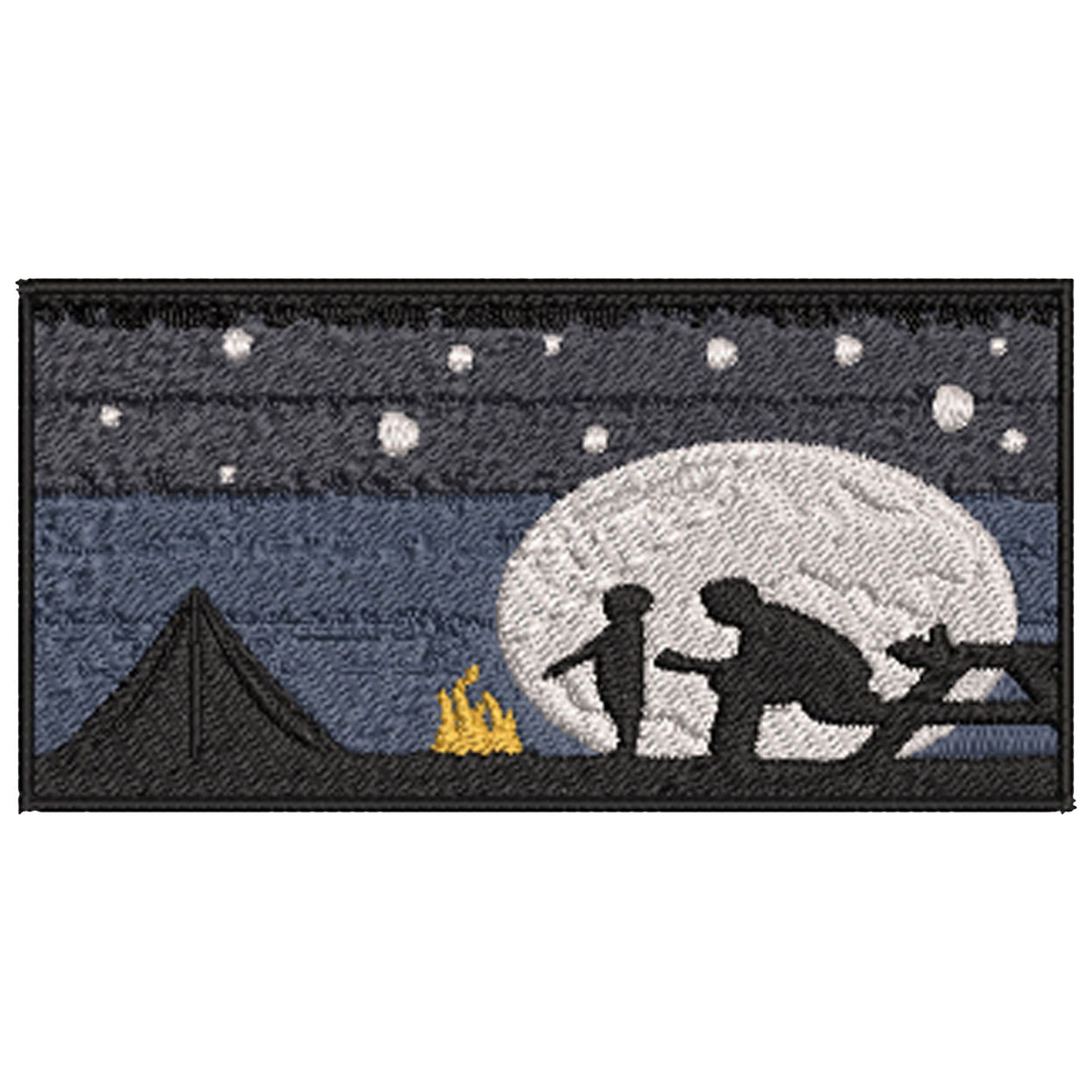 Dad & Son Camping Embroidered Patch Iron-On Applique, Cosplay Vest ...