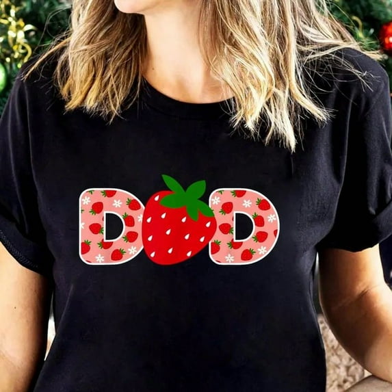 Dad Strawberry First Birthday Family Funntrawberry T-S1Hirt 100% Cotton ...