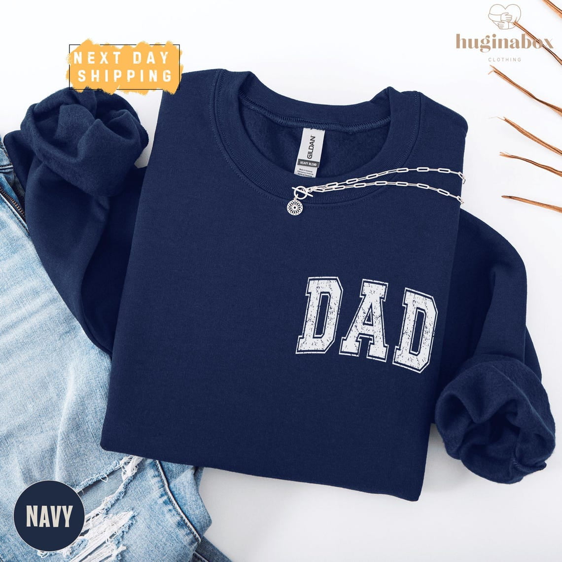 Dad Sweatshirt for Father’s Day, for New Dad, Minimalist Dad Sweatshirt ...