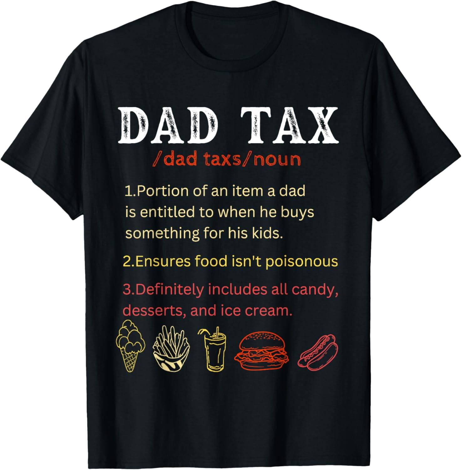 Dad Tax Definition Funny Father's Day Dad Tax For Men T-Shirt - Walmart.com