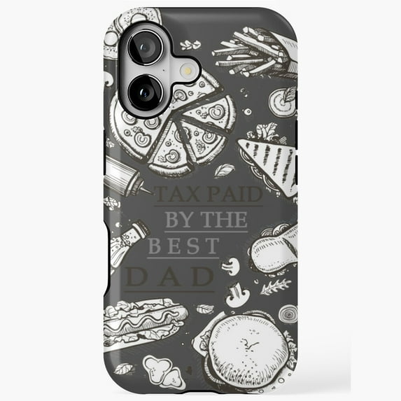 Dad Tax Funny Fries Burger Lover Accountant Quote Case with iPhone 11 ...