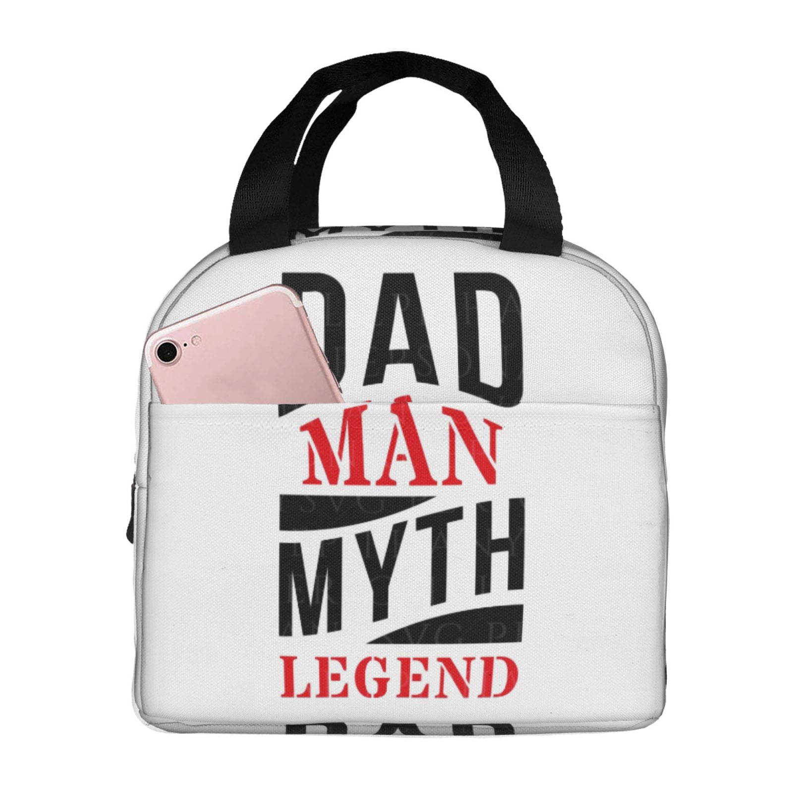 Dad The Man, The Myth, The Legend Lunch Box Insulated Lunch Bag For Women Or Men Reusable Cooler ...