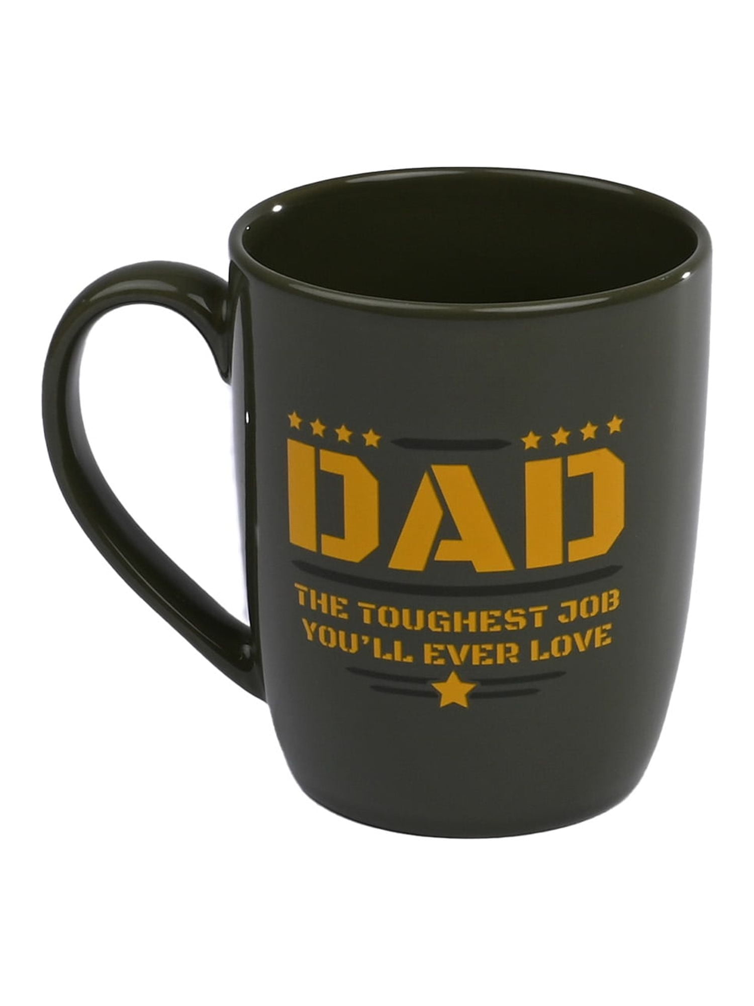 Dad - The Toughest Job 12 oz Diner Cup, Ceramic Mug for Coffee, Milk ...