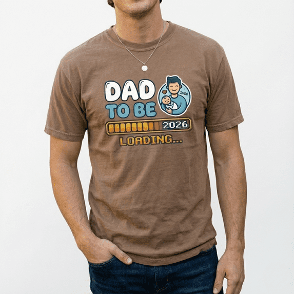Dad To Be 2026 Men's Comfort colors T-Shirt, Promoted to Daddy Est 2026 ...