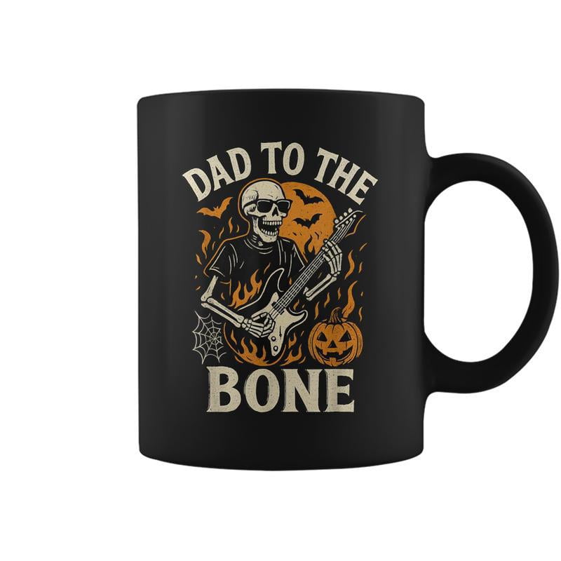 Dad To The Bone Skeleton With Guitar Halloween Coffee Mugs - Walmart.com