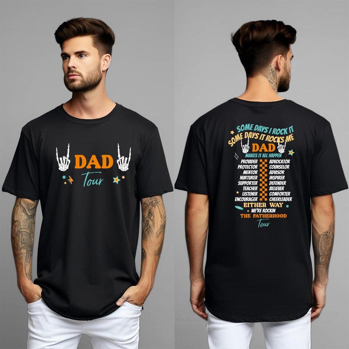 Dad Tour Shirt, Gift For Dada, Fatherhood Shirt, Father's Day Shirt ...