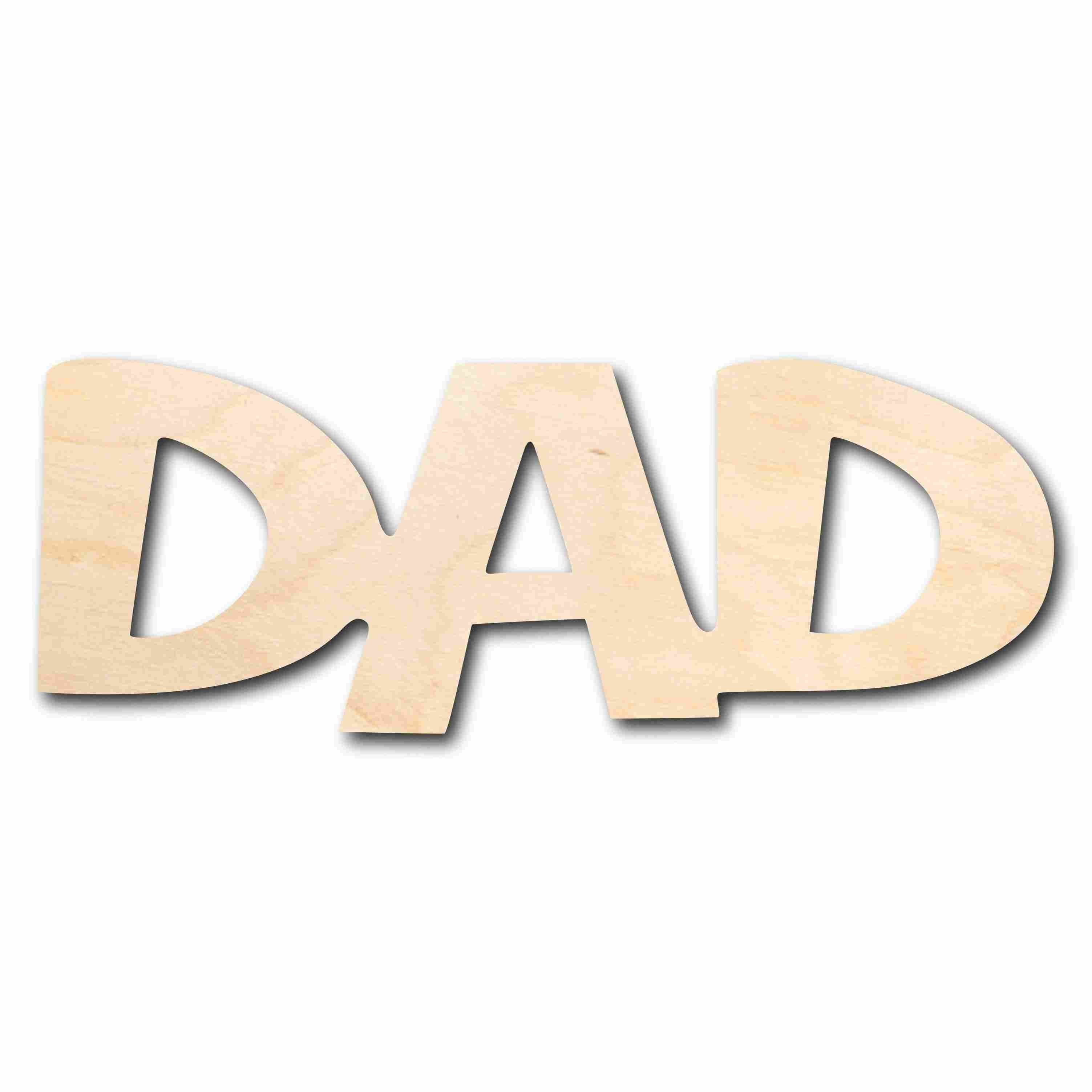 Dad Unfinished Wood Cutout DIY handmade Craft 14" / 1/4" - Walmart.com