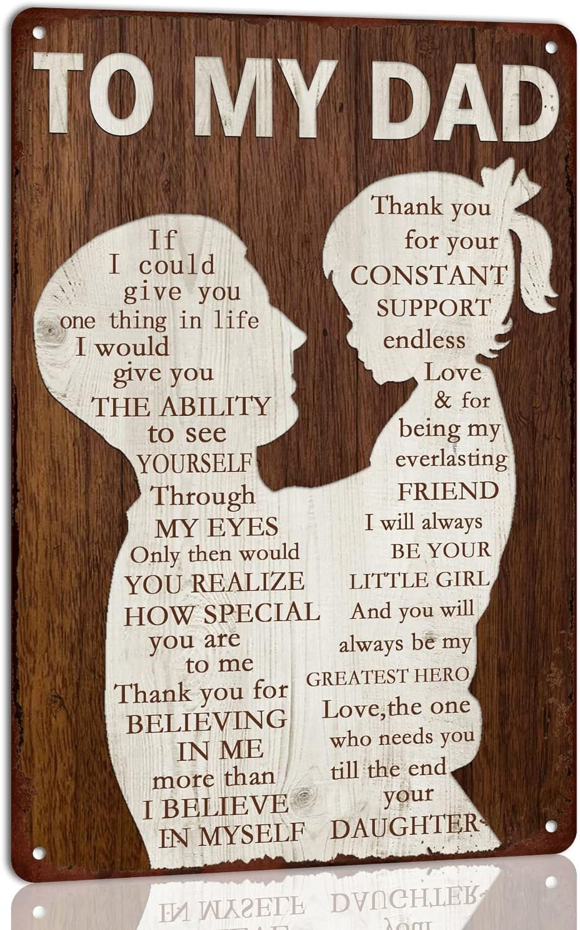 To My Dad Vintage Metal Tin Sign Father's Day Birthday Gift from Son I ...