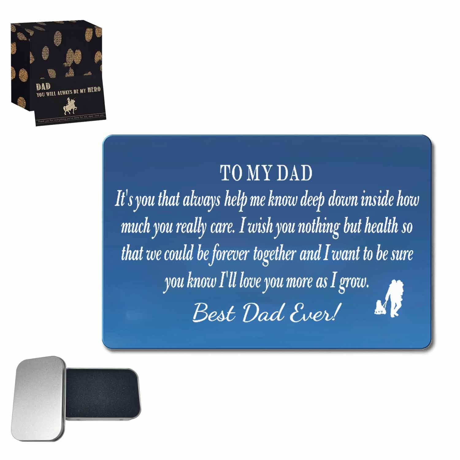 Dad Wallet Card Father's Day Gifts from Son Daughter Metal Engraved ...