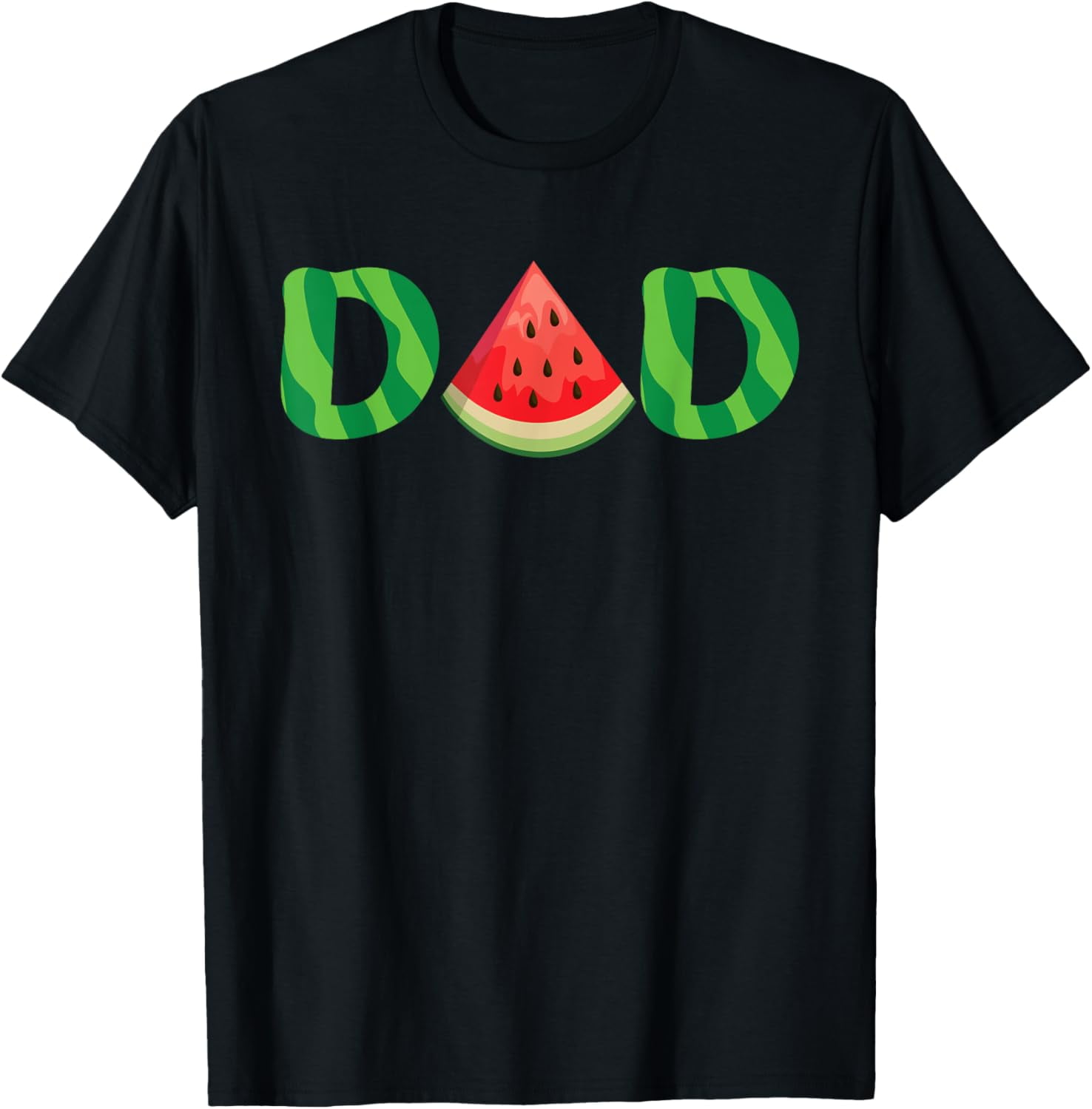 Dad Watermelon Lover Fruitarian Summer Fruit Father's Day T-Shirt ...