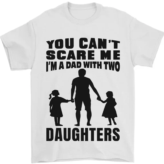 Dad With Two Daughters Funny Fathers Day T-Shirt - Walmart.com