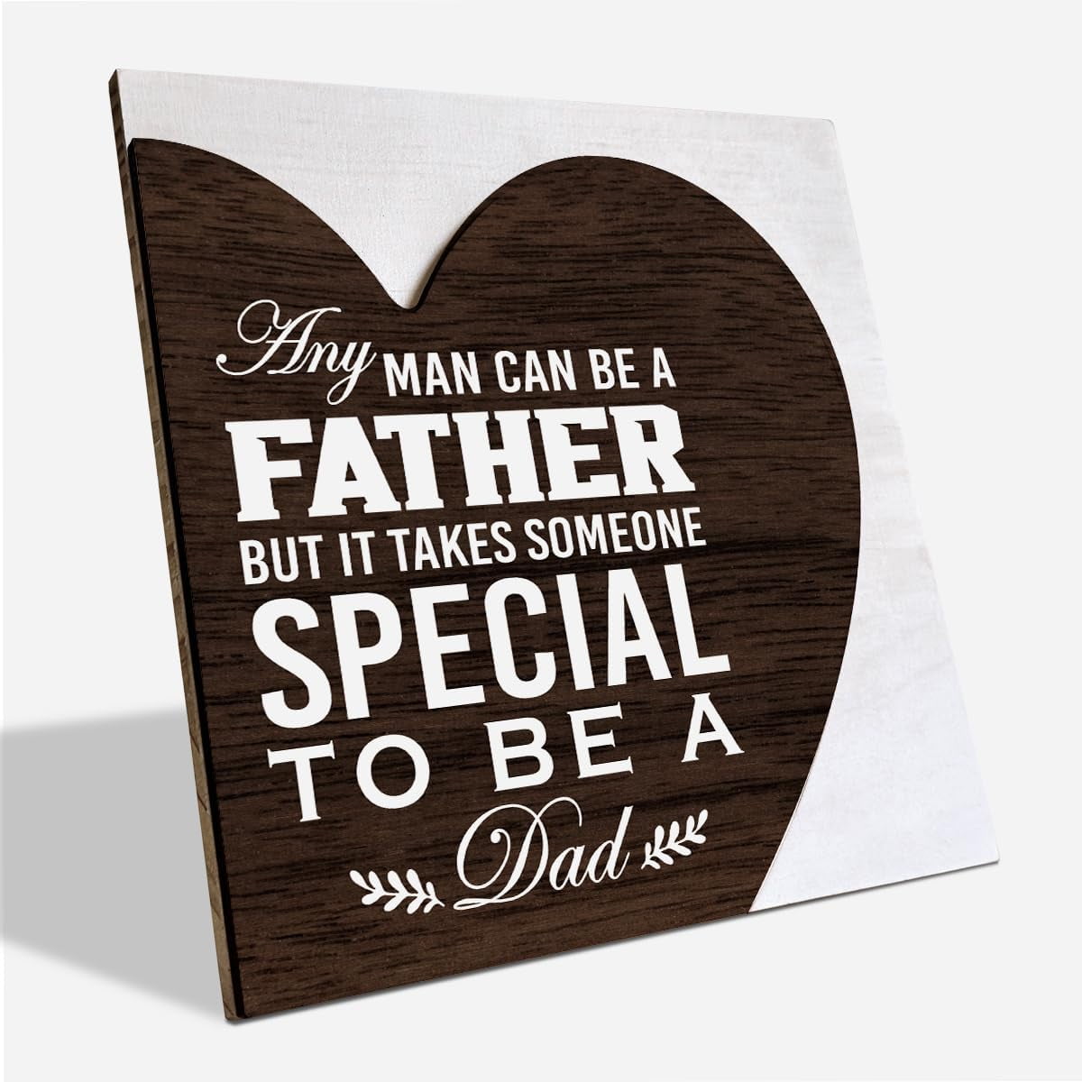 Dad Wood Sign Heart Plaque Sign Decor Dad Birthday Gifts Idea Heart ...