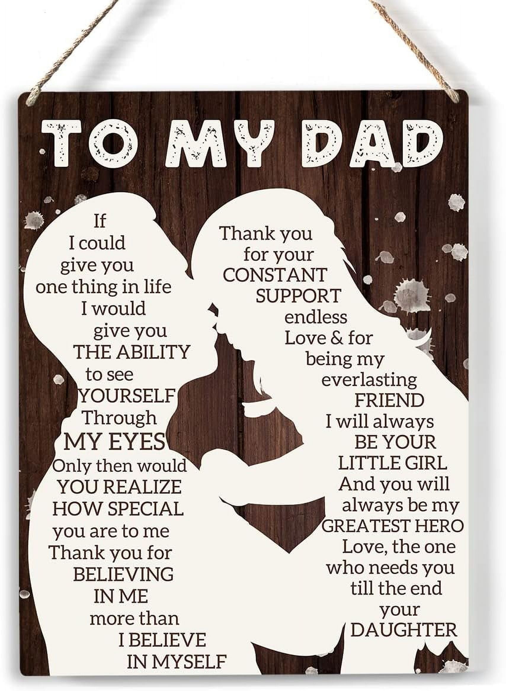 Dad Wood Sign to My Dad You will Always Be My Greatest Hero Wooden ...