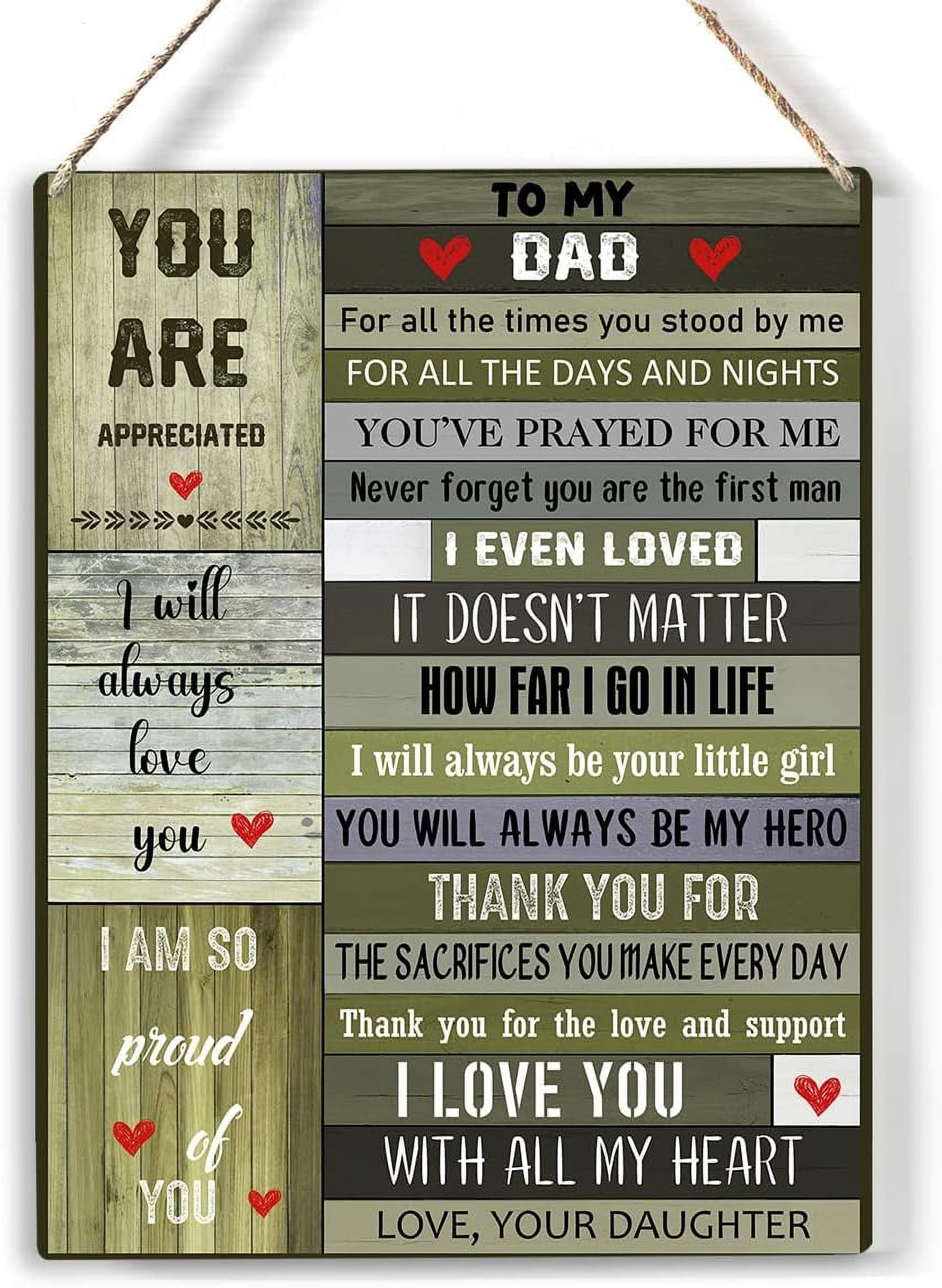 Dad Wood Sign to My Dad I will Always Love You Wooden Signs Rustic ...