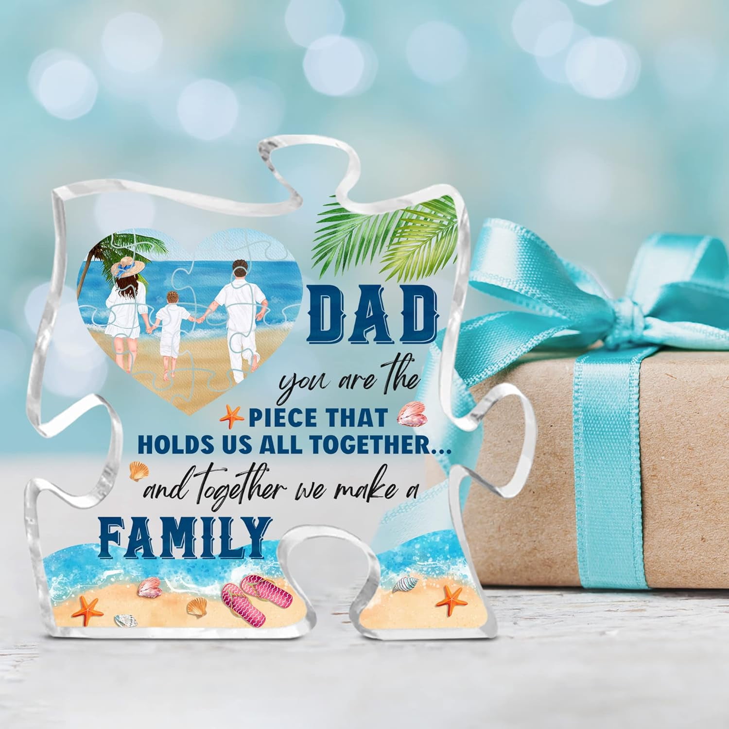 Dad You Are The Piece Fatherâ s Day Gifts Acrylic Puzzle Sign Plaque HG ...