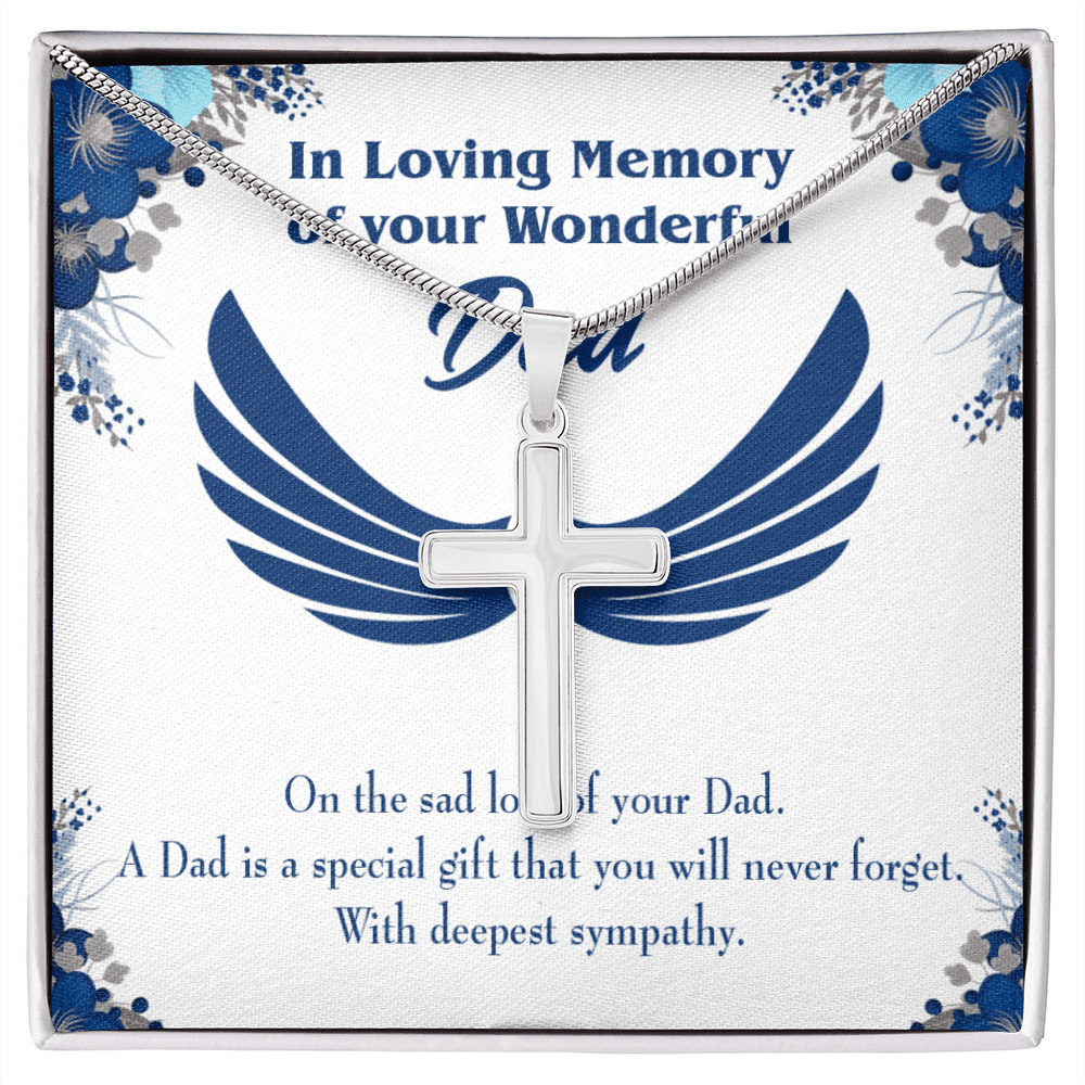 Dad is a Special Dad Memorial Dad Memorial Cross Necklace Sympathy Loss ...