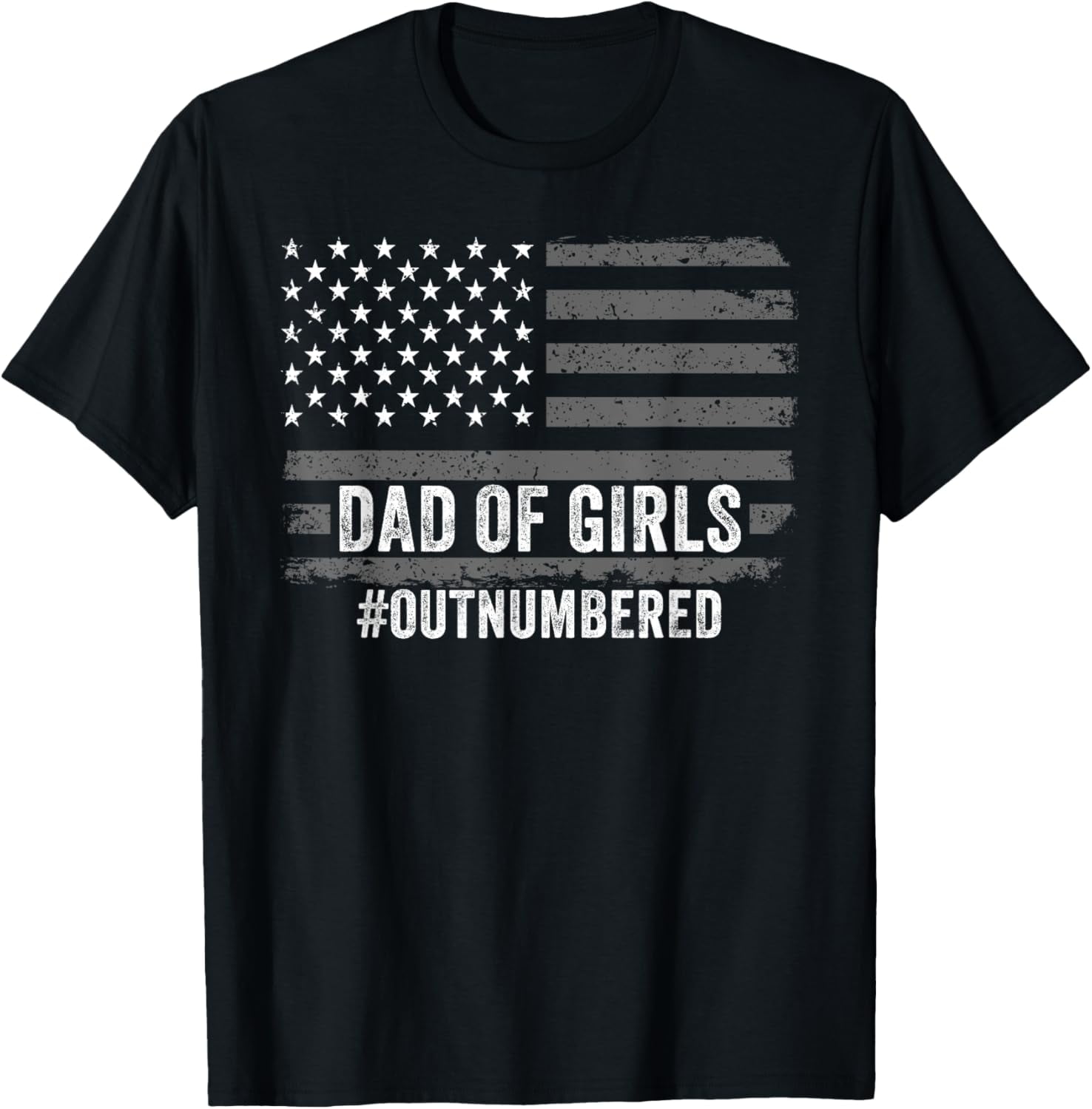 Dad of Girls Outnumbered Fathers Day for Dad Daughter T-Shirt - Walmart.com