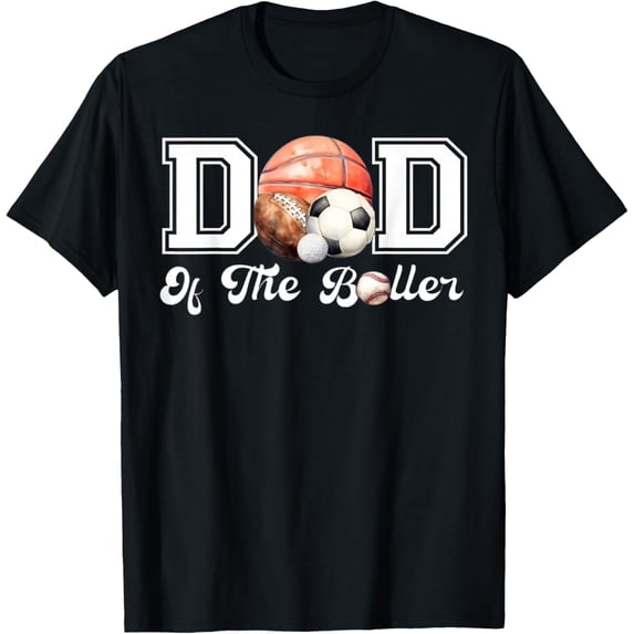 Dad of The Birthday Boller Born 2 Ball Matching Family Party Mens T ...