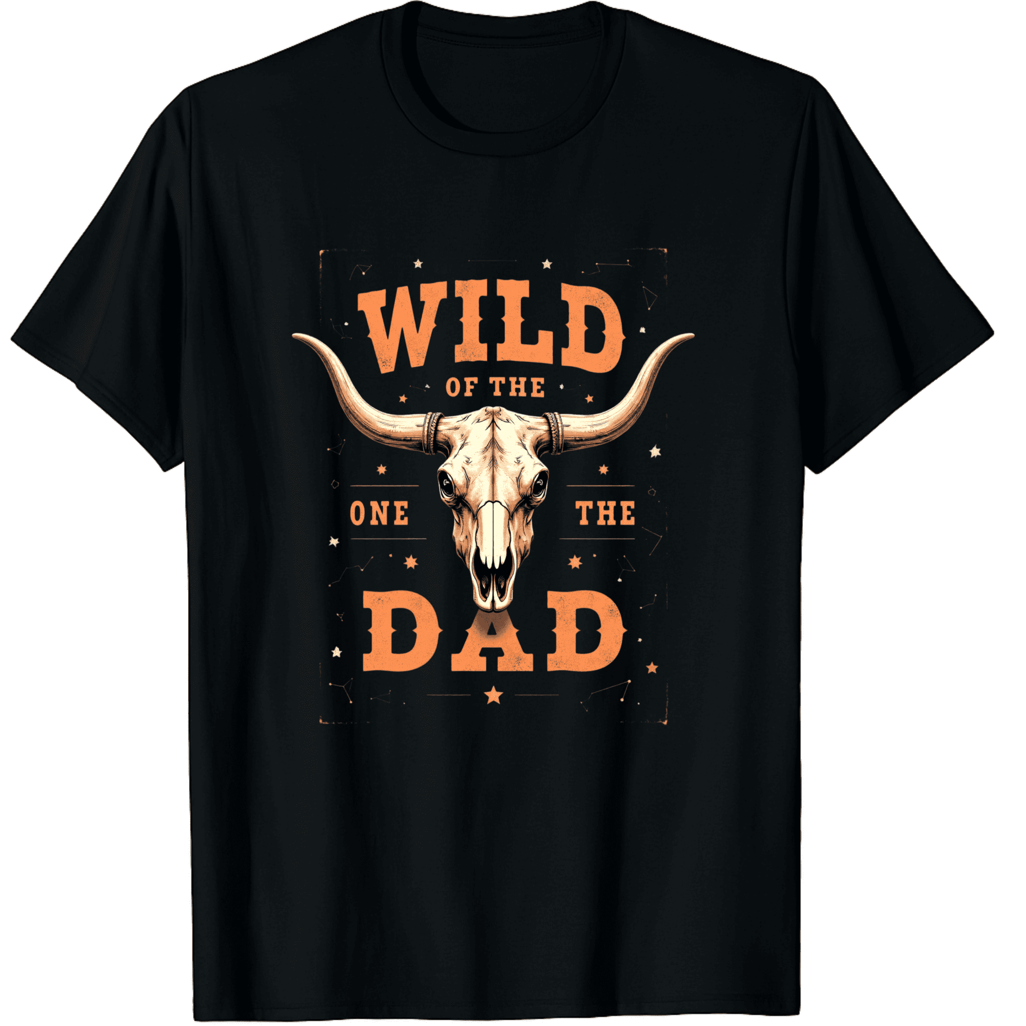 Dad of The Wild One Cowboy Western Rodeo Party Matching Graphic Black T ...