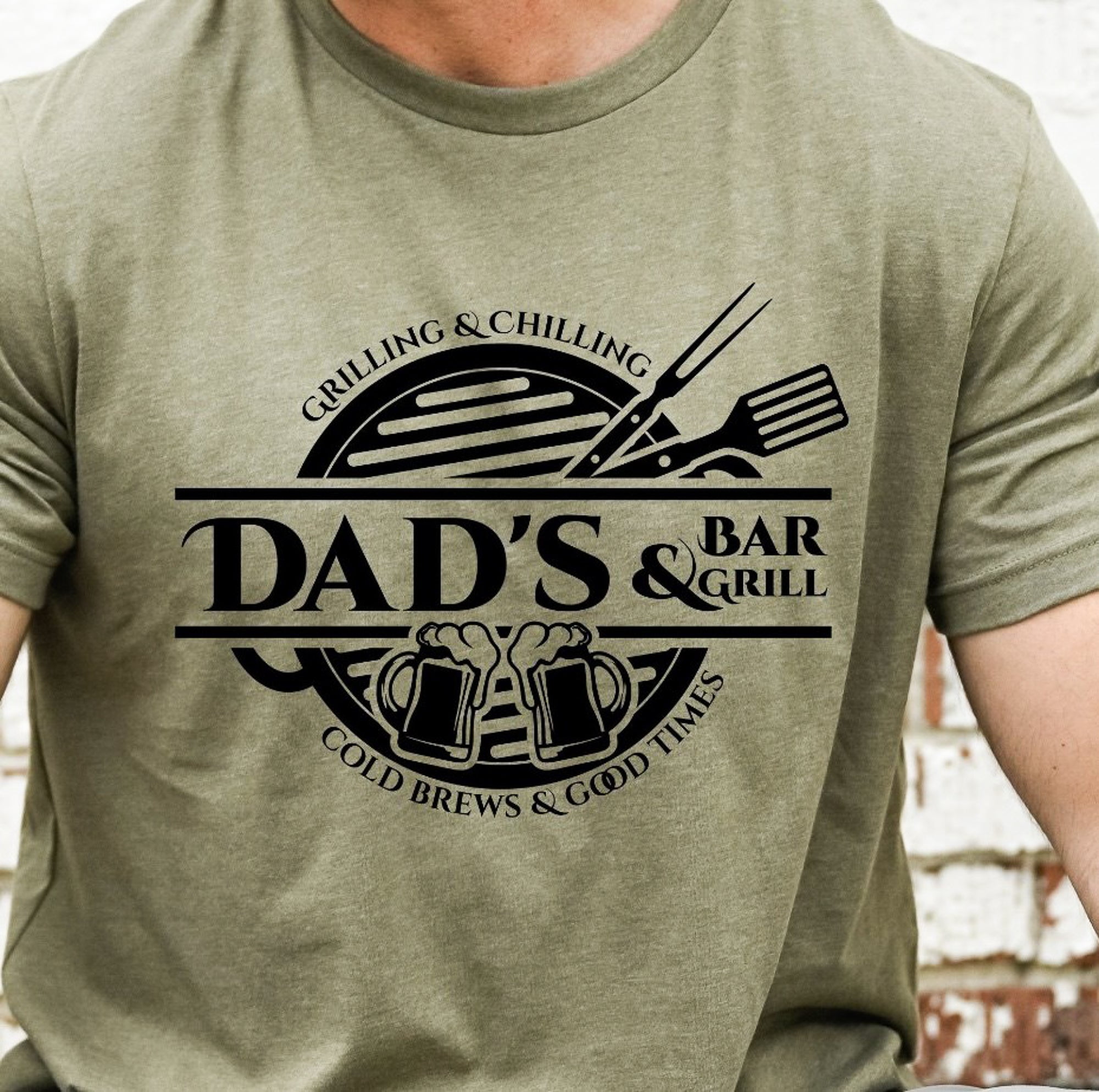 Dad's Bar & Grill Tee, Pre-Shrunk Cotton/Polyester Blend, Tear Away ...