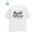 Dad's Built Different men's funny humor 180G 100% Cotton white wife ...