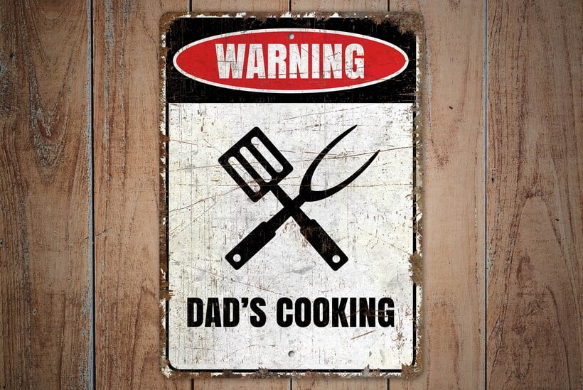 Dad's Cooking Dad's Cooking Sign Fathers Day Gift Funny Father Sign ...
