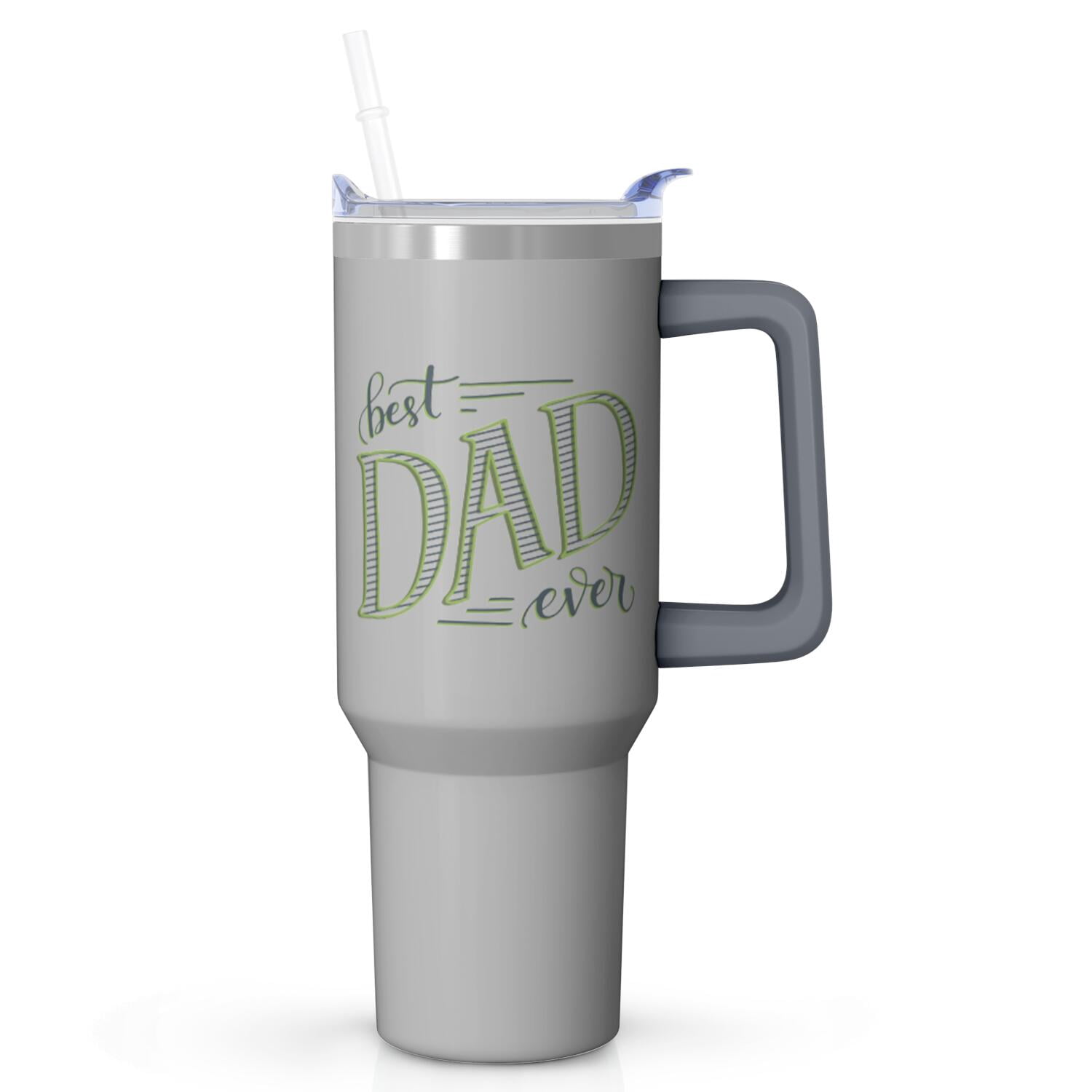 Dad's Driving Companion Cup 40oz - Leakproof Tumbler with Straw ...