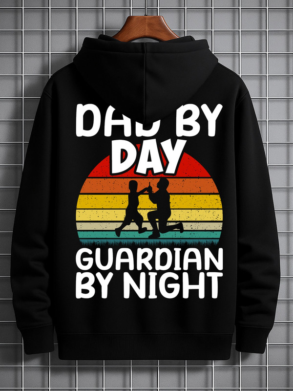 Dad's Guardian funny hoodies games men machine washable black All ...