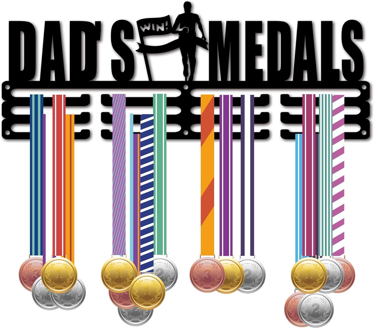 Dad's Medals Medal Hangers Display Running Medal Holder Rack Sports ...
