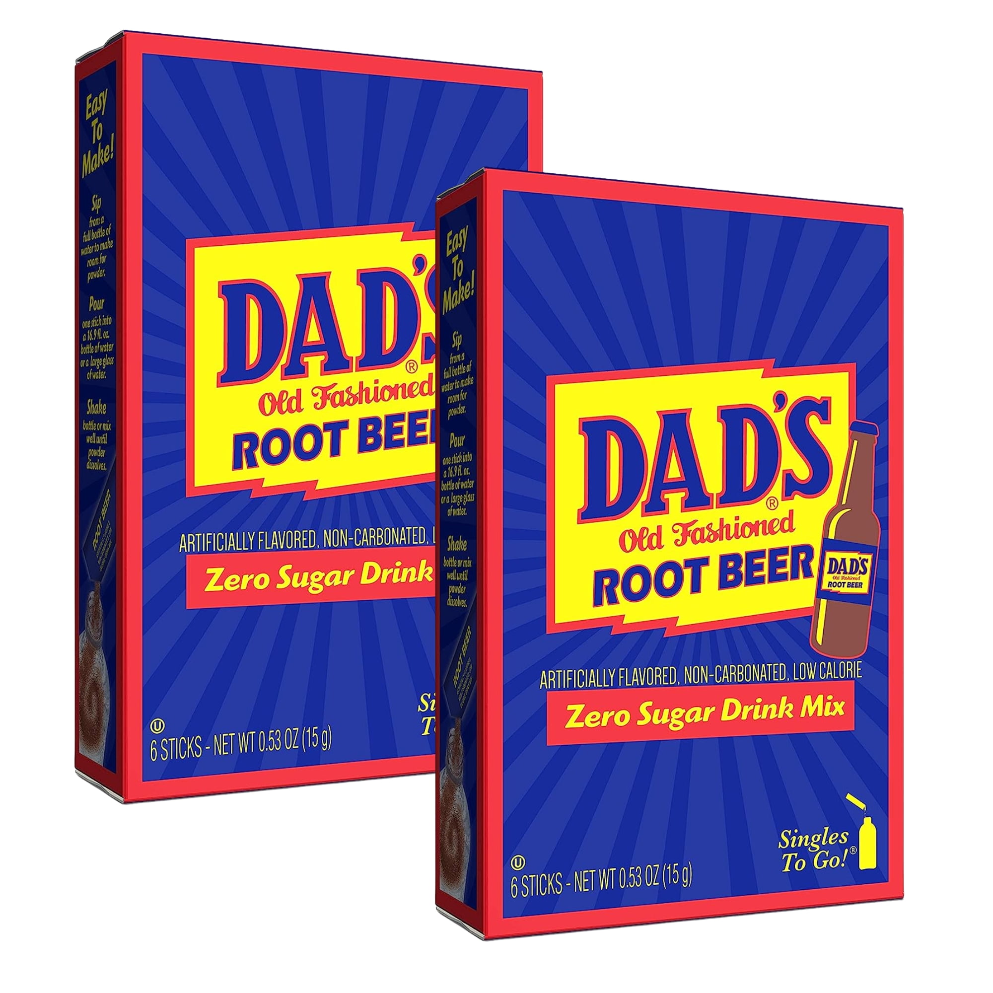 Dad's Old Fashioned Root Beer On the Go Powder Drink Mix Sugar-Free Low ...