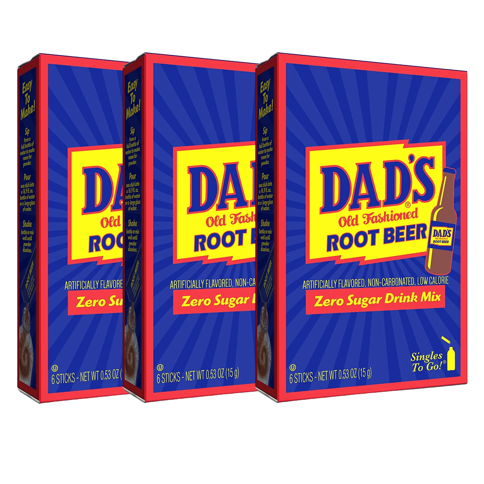 Dad's Old Fashioned Root Beer Singles to Go, Sugar Free Drink Mix ...