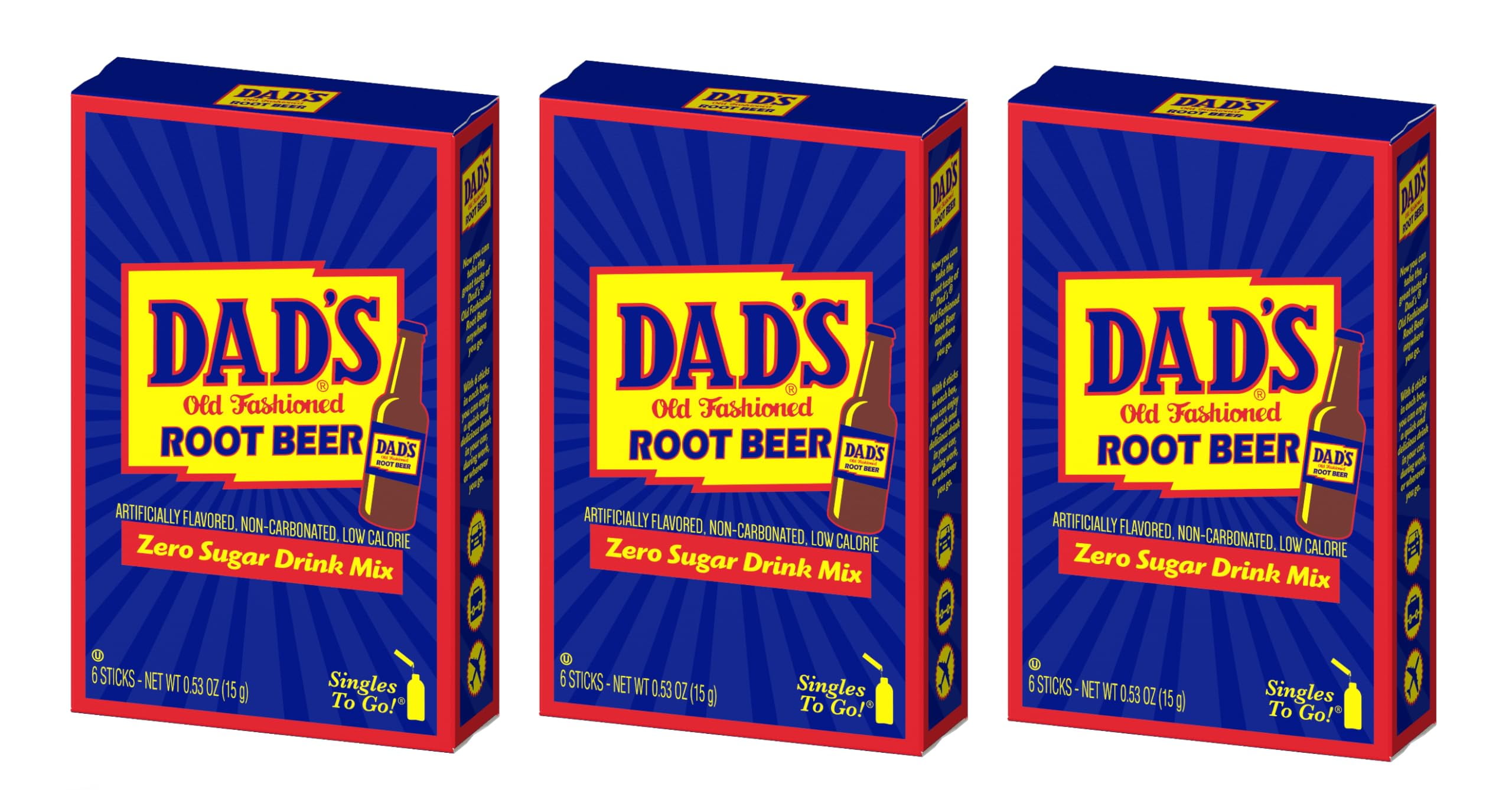 Dad's Old Fashioned Root Beer - Singles To Go Sugar Free Powdered Drink ...