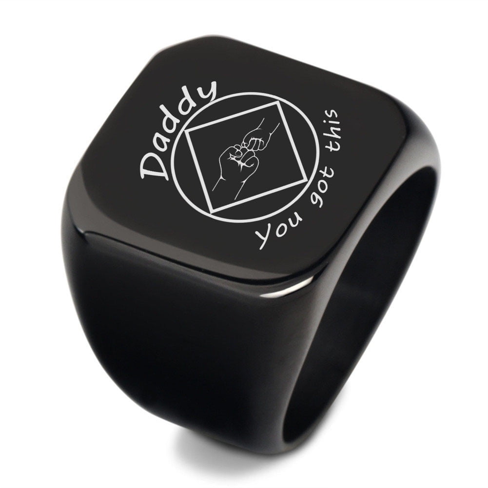 Dad's Sobriety Anniversary Ring Fist to Fist Supportive Sober Addiction ...