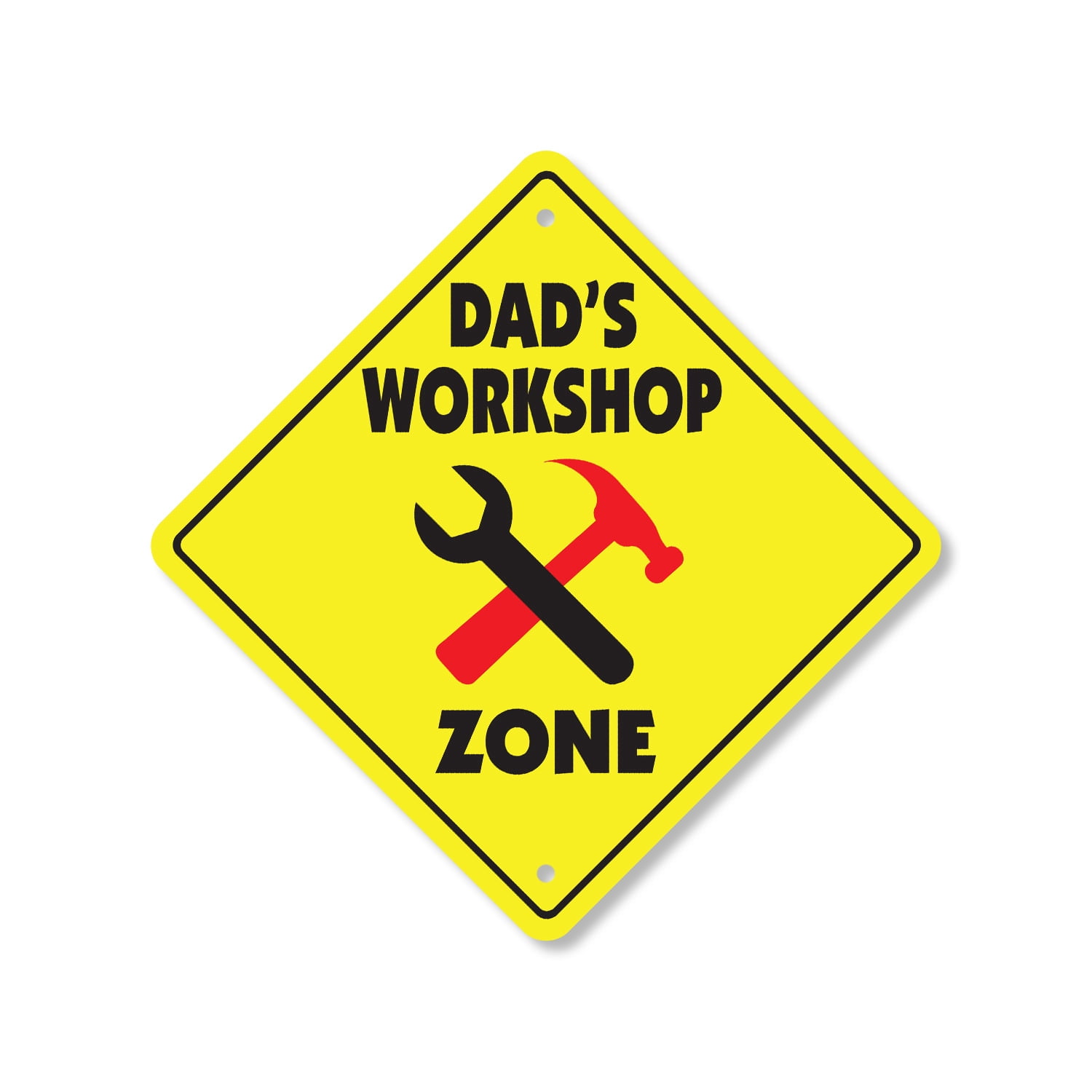 Dad's Workshop Plastic Crossing Sign - 12 Inch X 12 Inch Xing Sign Gift ...