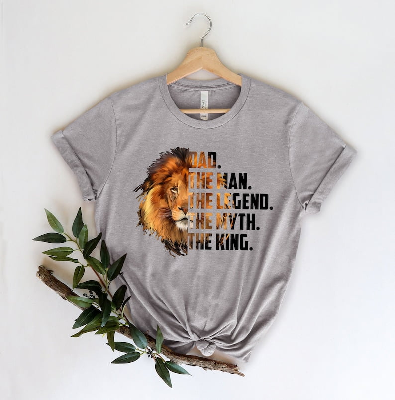 Dad the Man, Legend, Myth, King Watercolor Shirt, Father’s Day Gift ...
