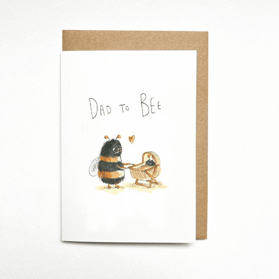 Dad to Bee Greeting Card – Adorable Bee Design – Blank Inside for ...