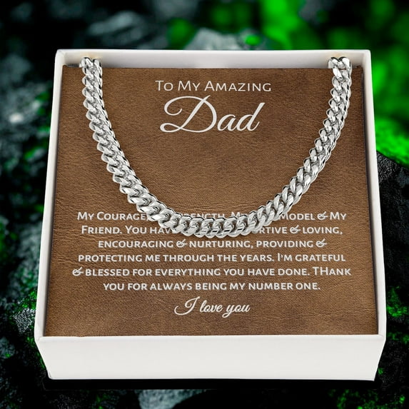DadCuban Necklace, Men’s Jewelry for Father’s Day, Stylish Cuban Link ...