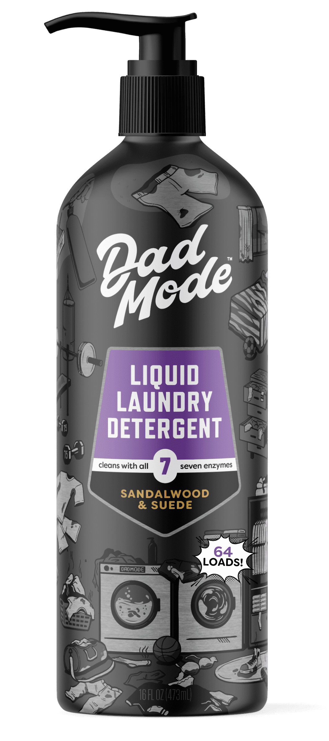 DadMode Liquid Laundry Detergent | 64 Loads | Ultra-Concentrated 7 ...