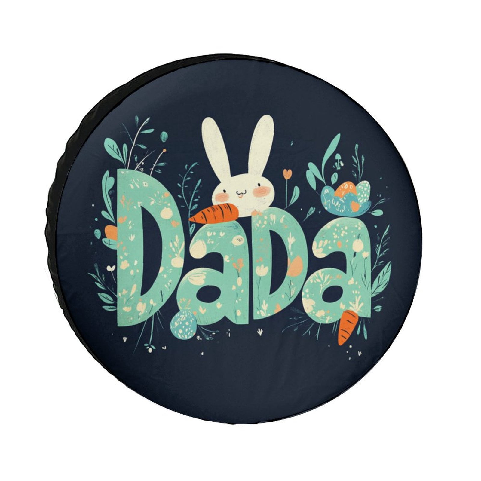 Dada Bunny Easter Spare Tire Cover Rabbit Easter Eggs Wheel Tire Covers ...
