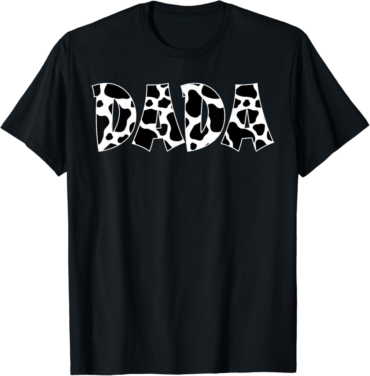 Dada Cow Print Cow Pattern Cow Dad Father'S Day Daddy Cow T-Shirt ...