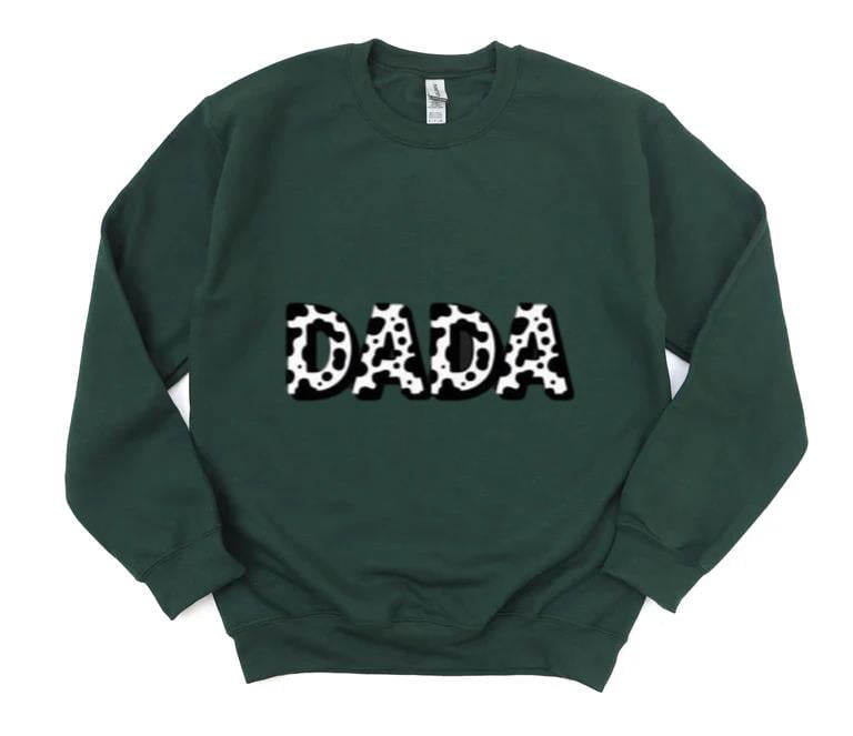 Dada Cow Print Funny Pattern Gift Father's Day Humor Animal Farm Moo ...