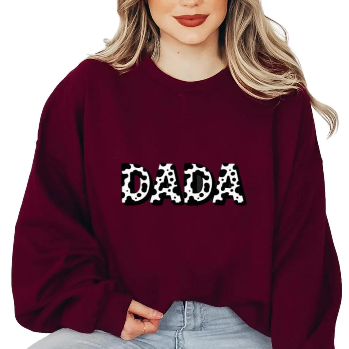 Dada Cow Print Funny Pattern Gift Father's Day Humor Animal Farm Moo ...