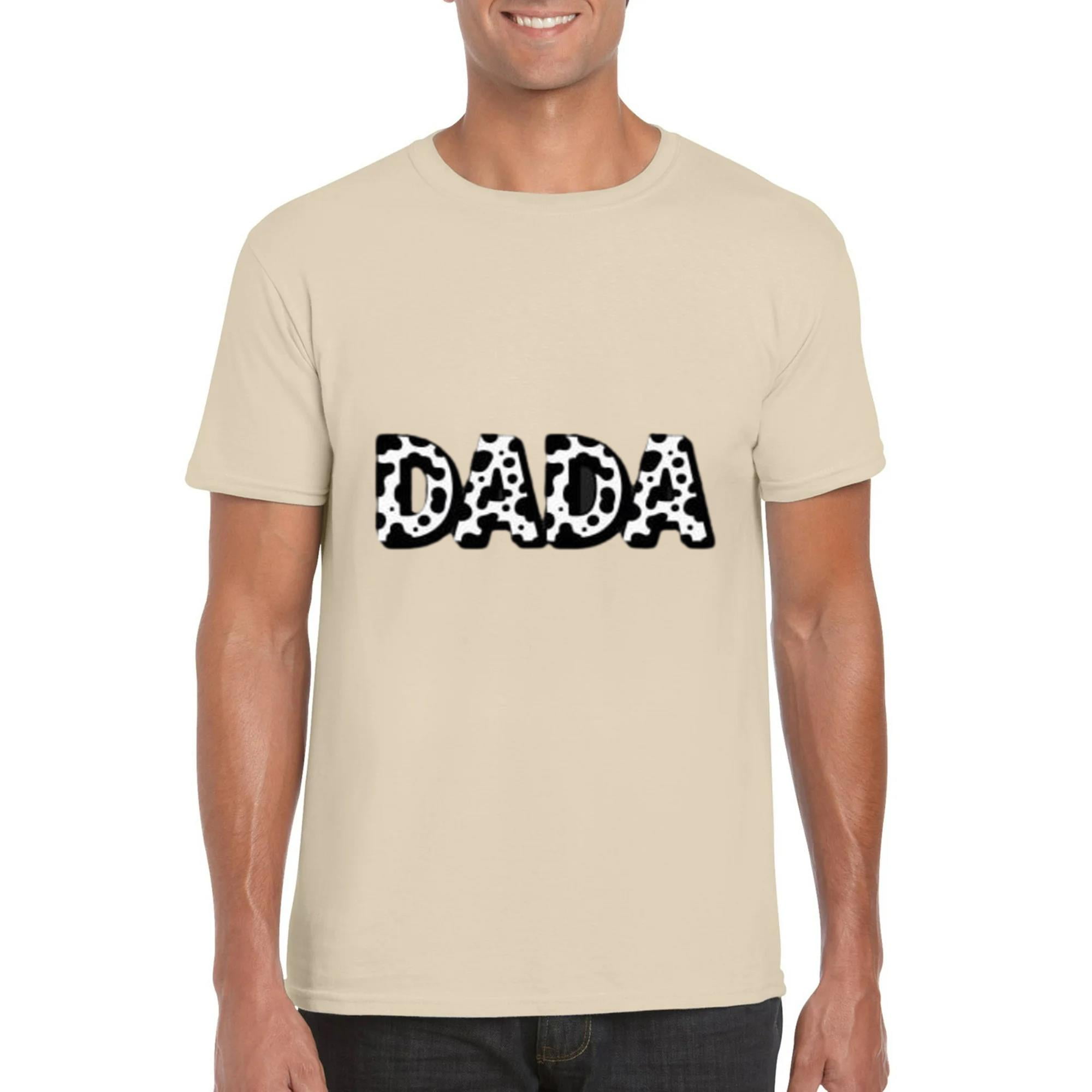 Dada Cow Print Funny Pattern Gift for Father's Day Humor T-Shirt, for ...
