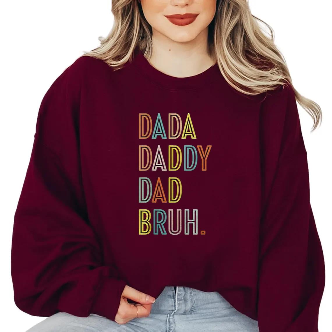 Dada Daddy Dad Bruh Colorful Father's Day Funny Family Humor Slang Art ...