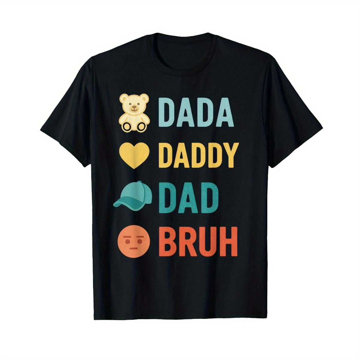 Dada Daddy Dad Bruh Funny Husband Dad Father's Day Mens T-Shirt ...