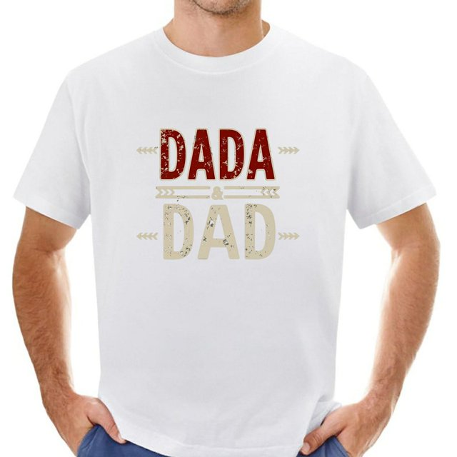 Dada Daddy Dad Bruh Funny Usa Flag Father'S Day Casual Mens T-Shirts White 3X-Large - Walmart.com