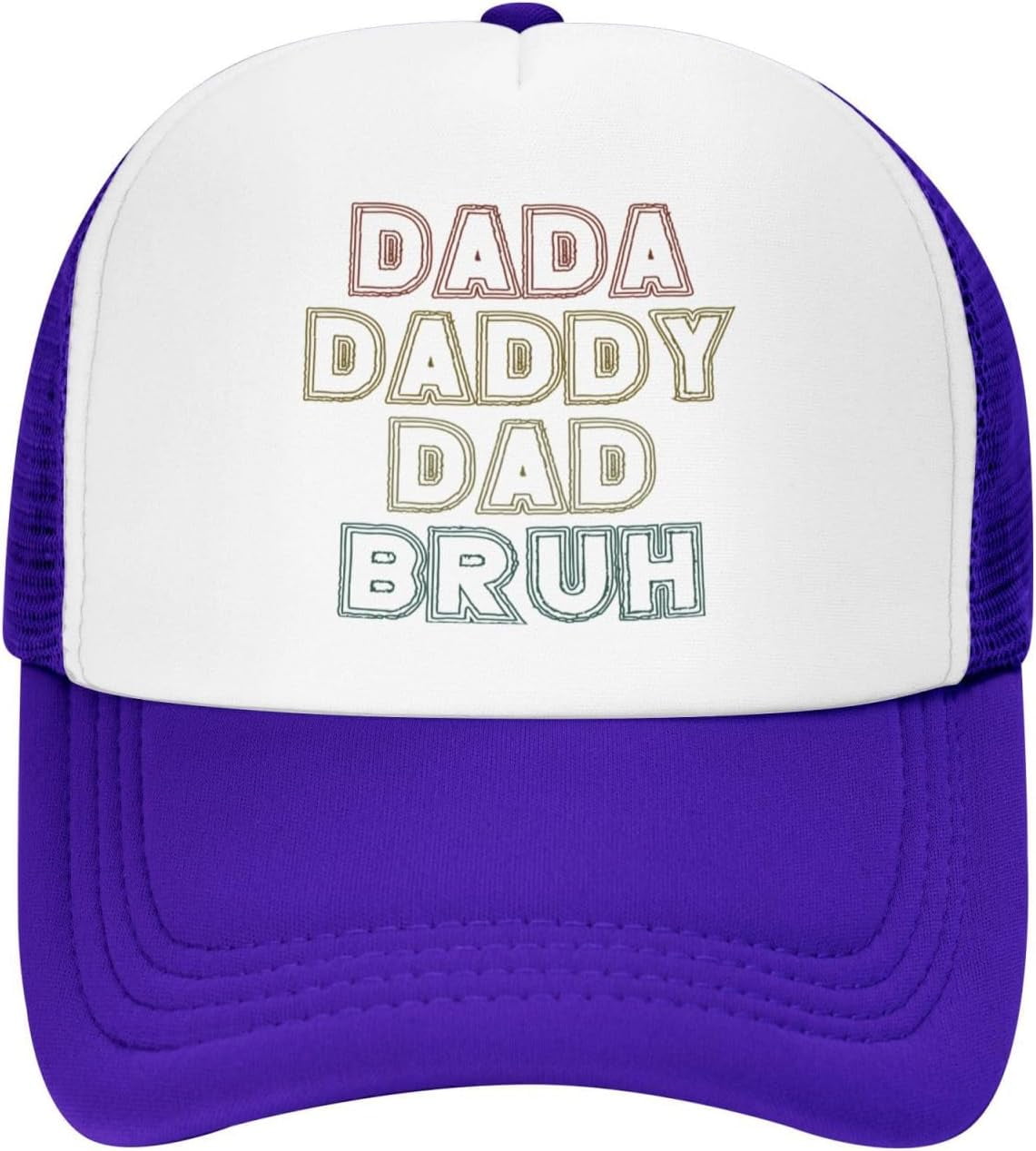 Dada Daddy Dad Bruh Mesh Cap Mesh Hat Women Men Trucker Hat Baseball ...