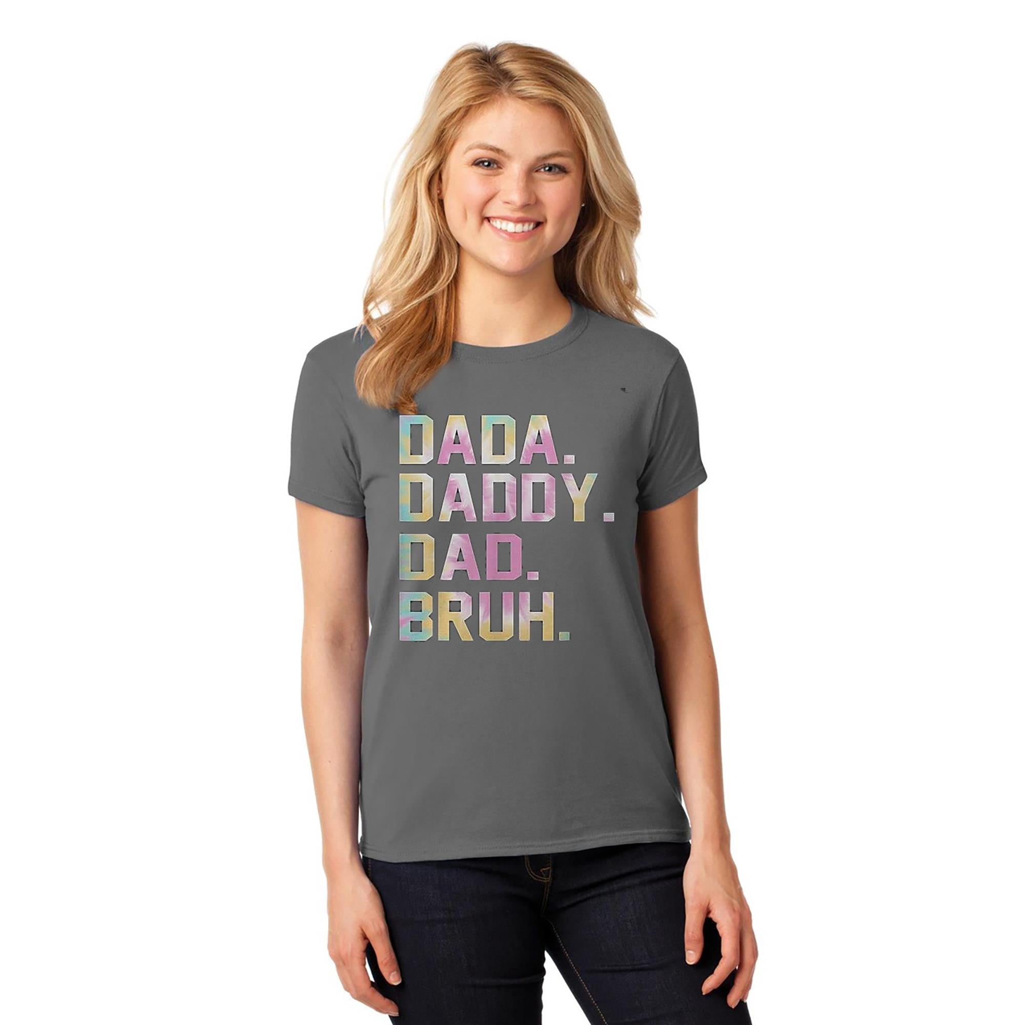 Dada Daddy Dad Bruh Tie Dye Jokes Funny Father's Day Humor Art T-Shirt ...