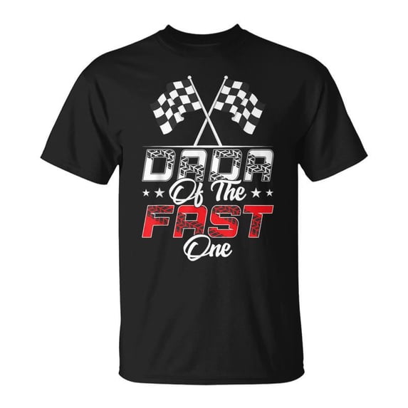 Dada Of The Fast One First Birthday Racing Car Family TShirt - Walmart.com
