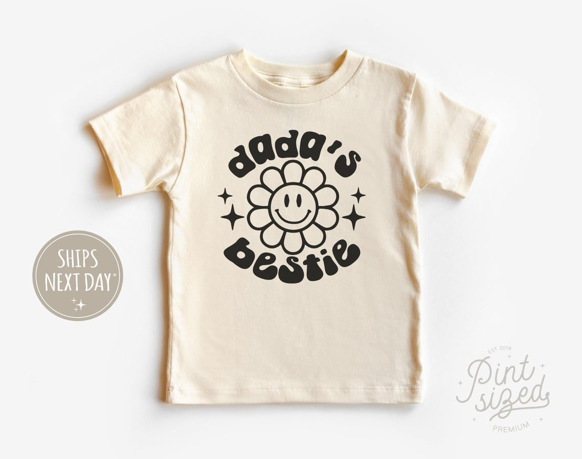 Dada'S Bestie Toddler Shirt - I Love My Dad Kids Tee - Retro Father'S ...